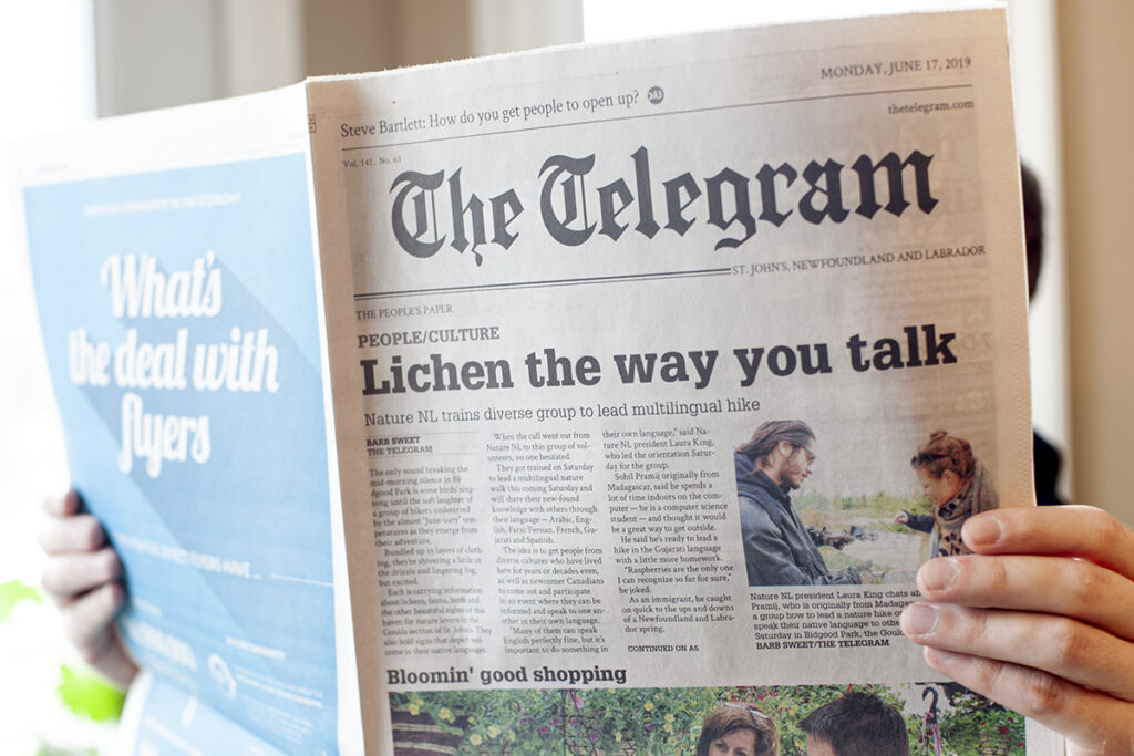 Multilingual hikes recognized in The Telegram - Nature NL